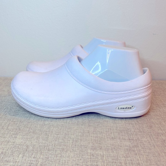 Landau | Shoes | Landau White Clogs | Poshmark